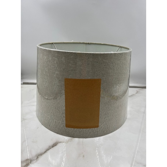 Accents | Neutral Lace Textured Drum Lamp Shade Light Grey Green Fabric ...